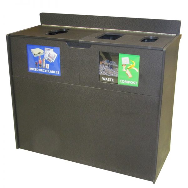 K series 2-Stream Waste-Recycling Receptacle, CD-K2 - Commercial ...
